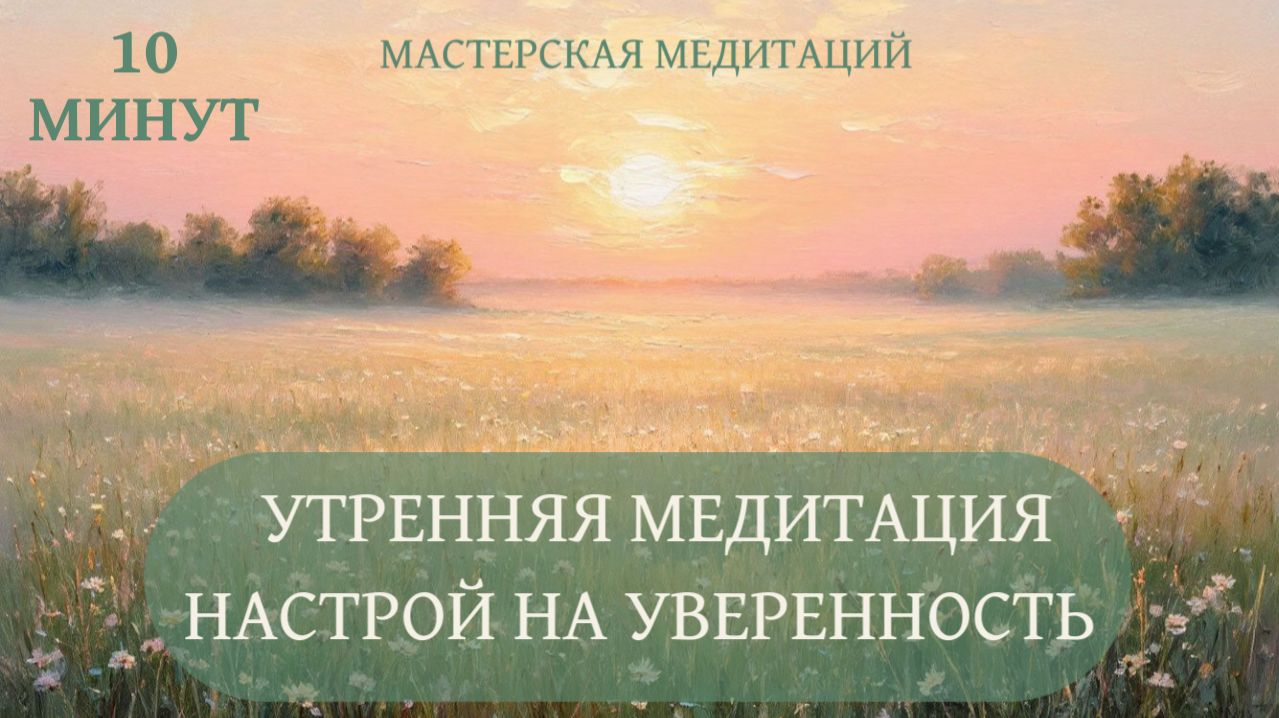 Утренняя медитация. Настрой на уверенность.