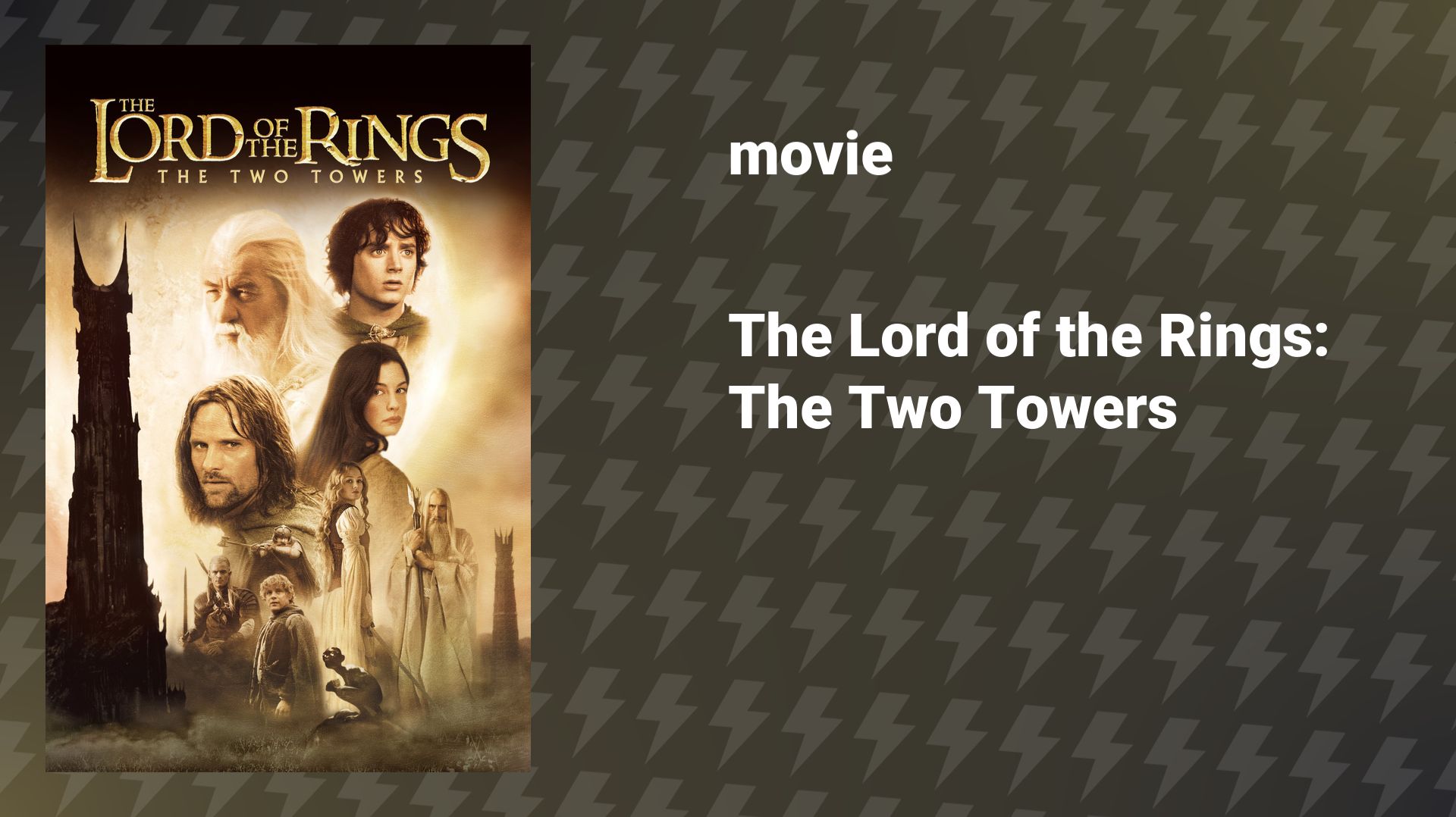 The Lord of the Rings: The Two Towers (movie, 2002)