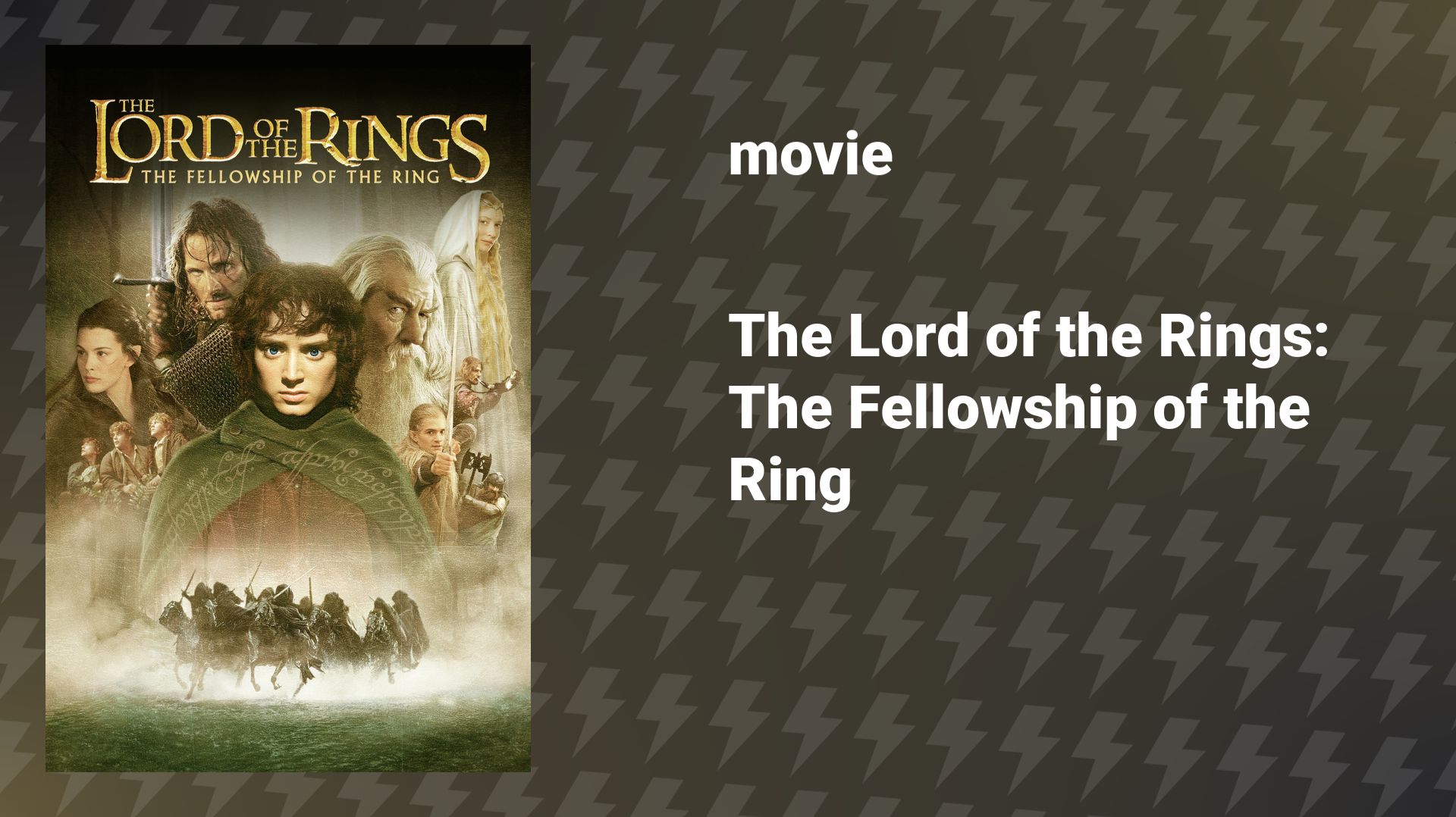 The Lord of the Rings: The Fellowship of the Ring (movei, 2001)