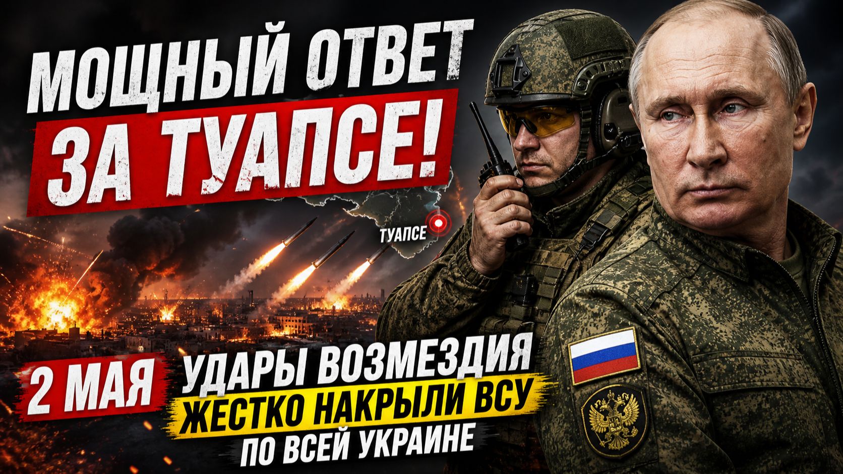 Мощный ответ за Туапсе!  2 мая Удары возмездия жестко накрыли ВСУ по всей Украине