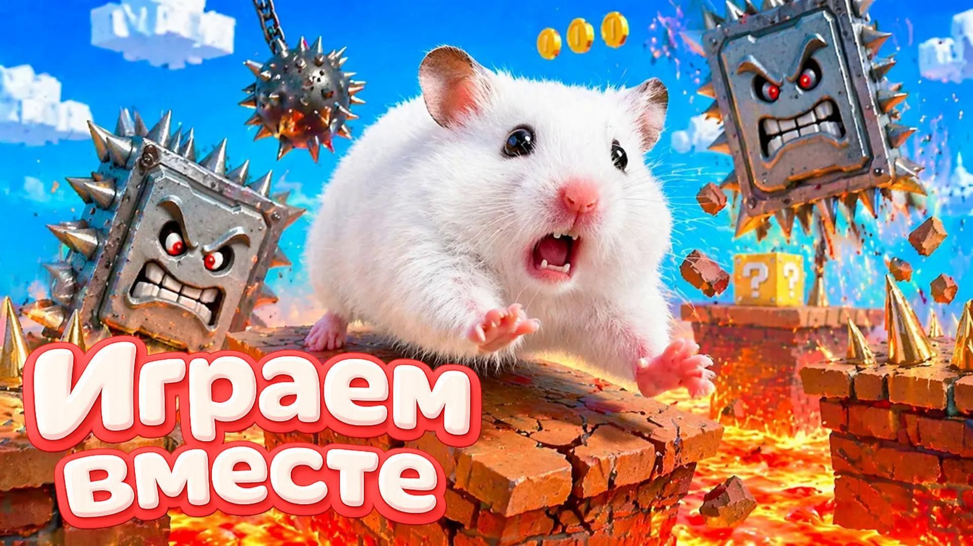 ХОМЯК ВЫБИРАЕТСЯ ИЗ СЕКРЕТНОЙ ХОМЯЧЕЙ ТЮРЬМЫ ! Играем ВМЕСТЕ 2 Помогаем выбраться из лабиринта !