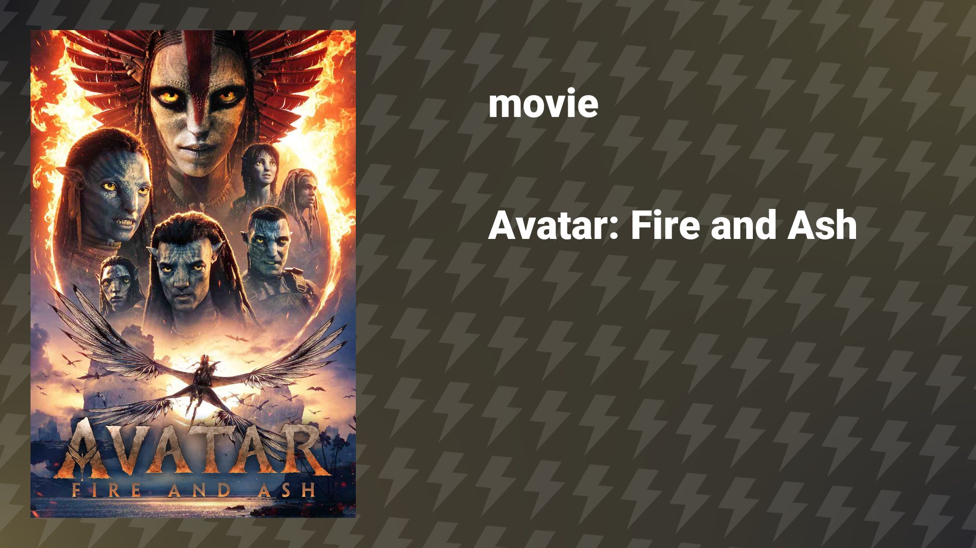 Avatar: Fire and Ash (movie, 2025)