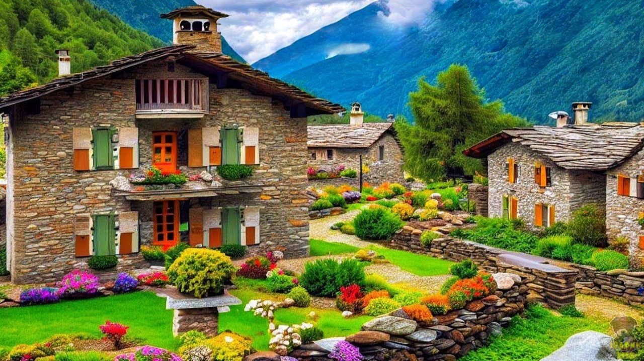 Биньяско, Швейцария 🇨🇭 Пешеходная экскурсия, уникальная деревушка в долине Маджа | #смотретьонлайн