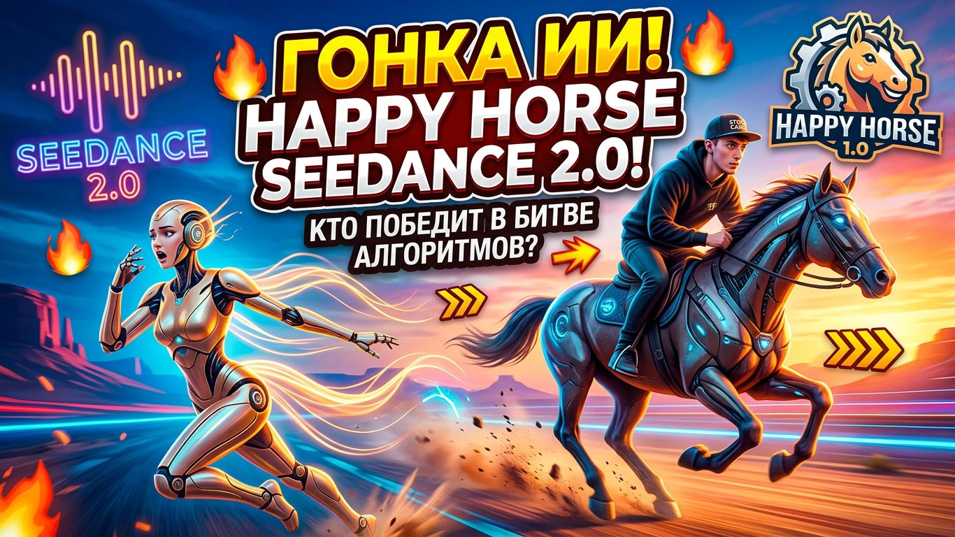 Бесплатная нейросеть HAPPY HORSE — революция в генерации видео? Убьет ли Seedance 2.0?