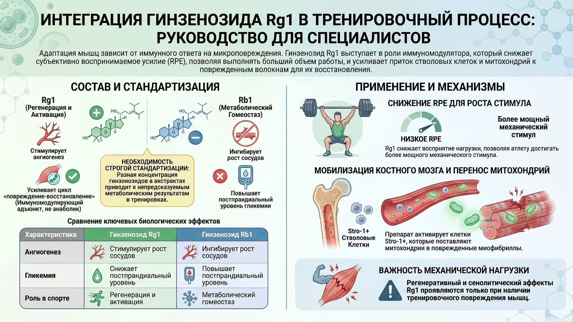 Регенерация мышц, вызванная повреждениями после физических упражнений у человека: гинзенозид Rg1