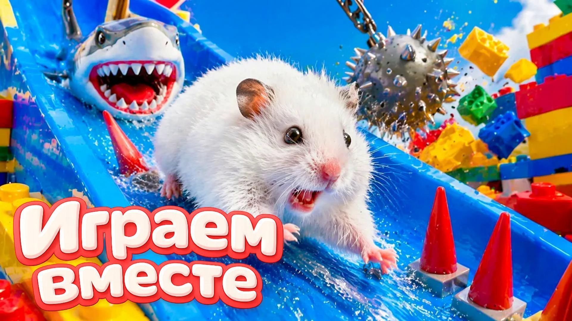 ХОМЯК ВЫБИРАЕТСЯ ИЗ СЕКРЕТНОЙ ХОМЯЧЕЙ ТЮРЬМЫ ! Играем ВМЕСТЕ 3 Помогаем выбраться из лабиринта !