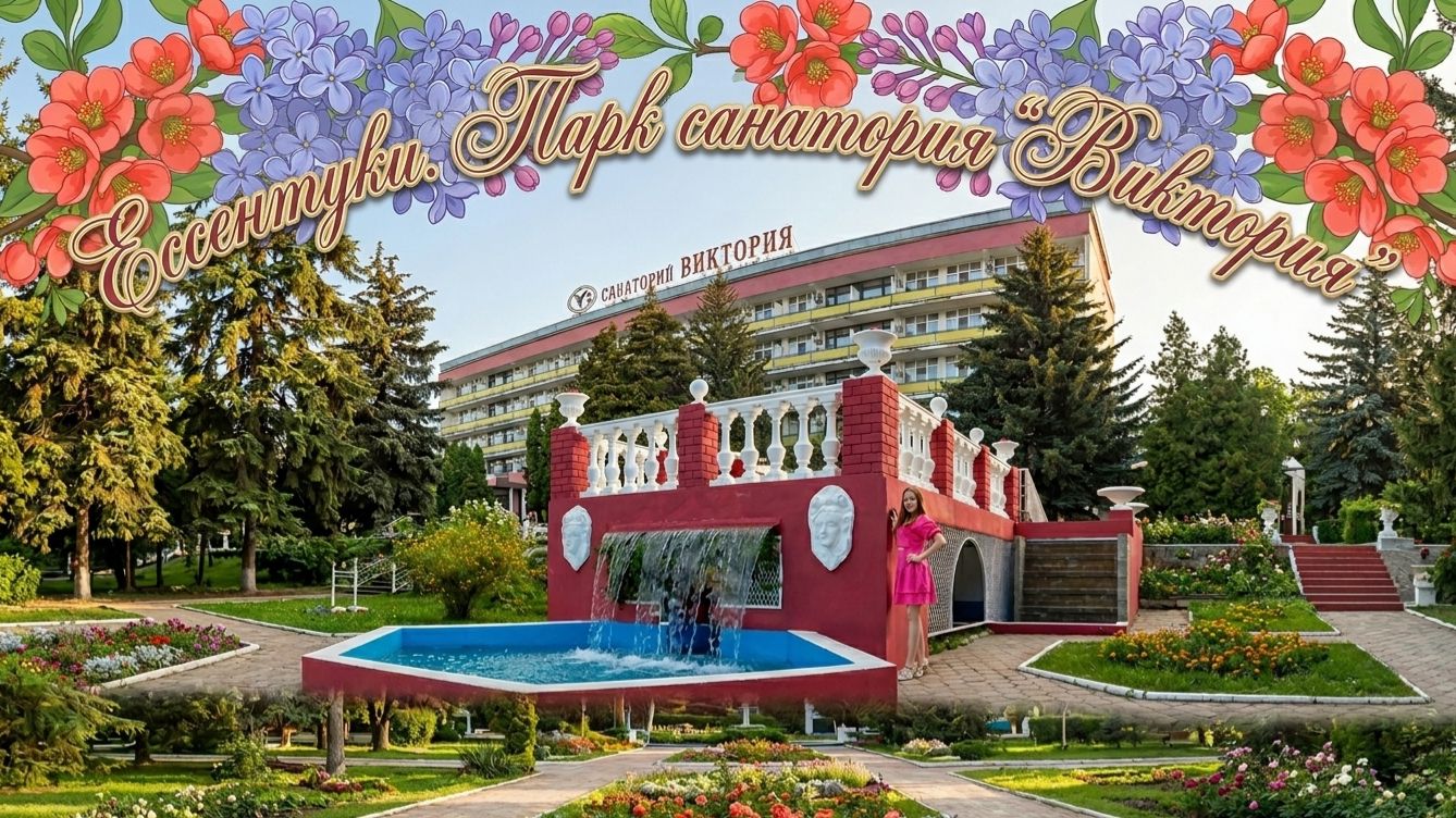 ЕССЕНТУКИ. ПАРК САНАТОРИЯ "ВИКТОРИЯ" В МАЕ