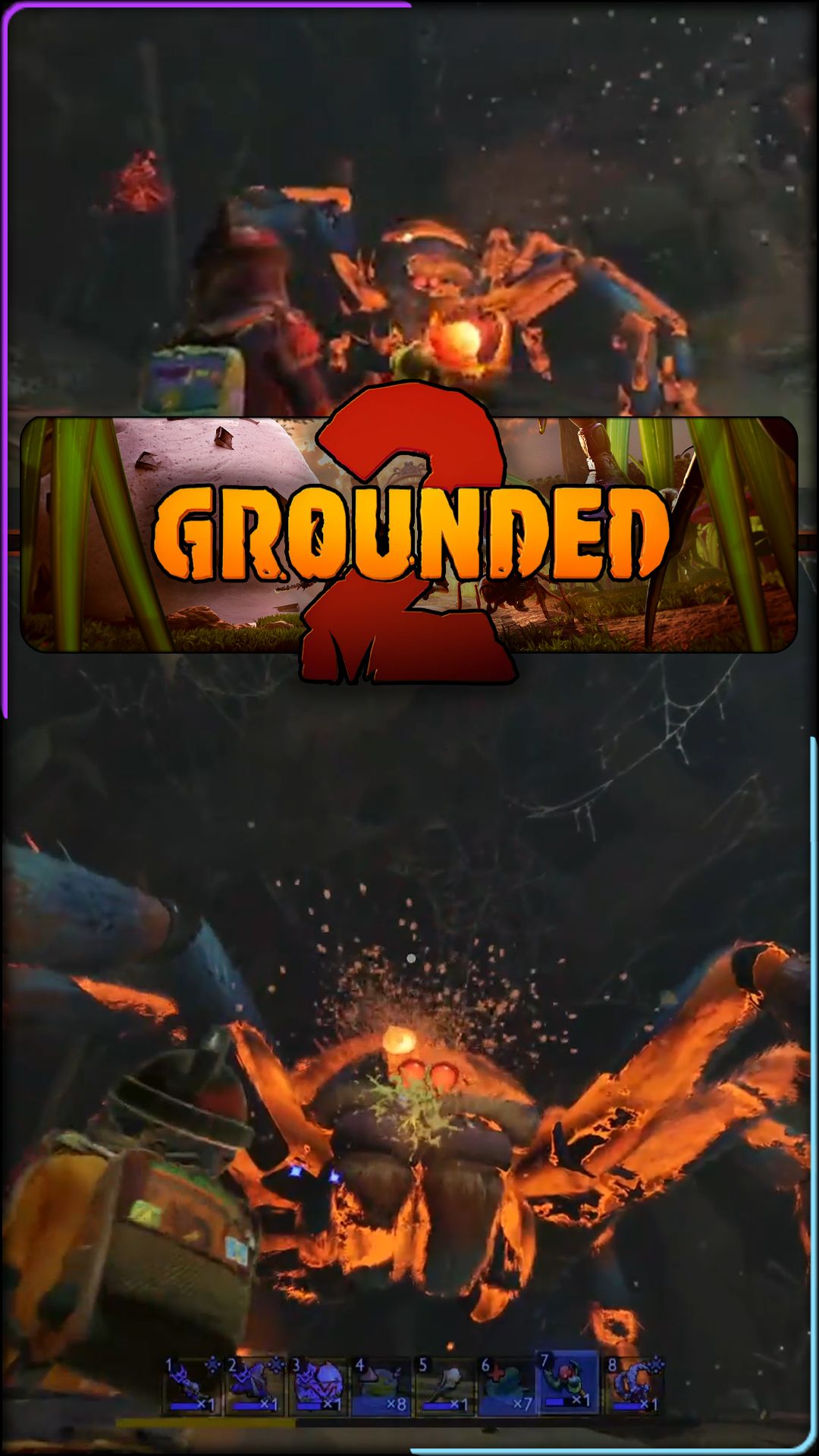 Первая победа над Акселем (AXL) Grounded 2. Сдачи не надо мохнатое животное #Murganchiky #Grounded2