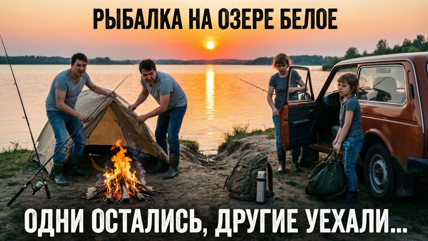 Рыбалка с ночёвкой: мы уехали, а активные рыбаки остались. Озеро Белое, Тюменская область 🎣⛺