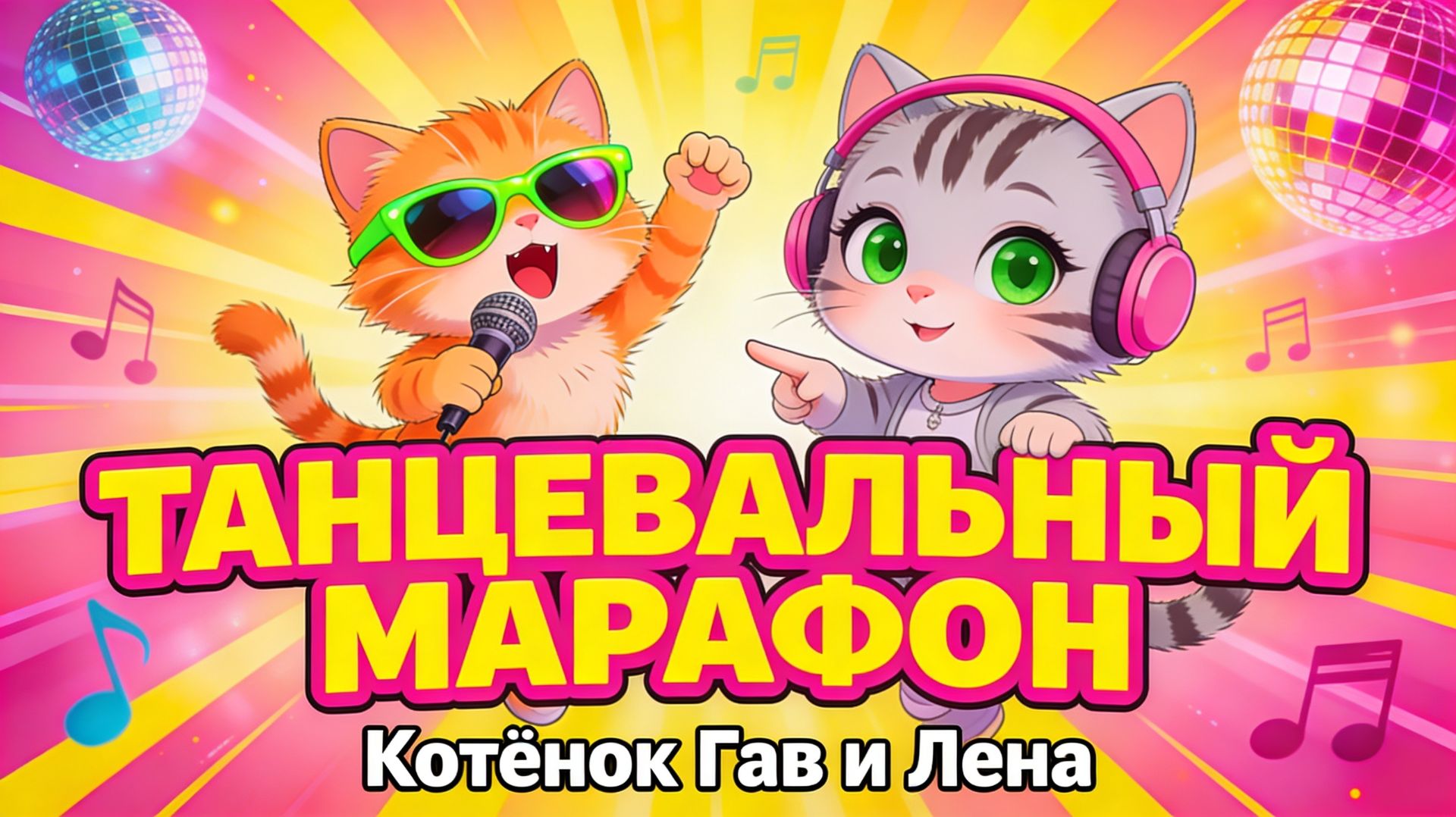 Котёнок Гав и Лена — Танцевальный марафон 2026 | Детский хит для танцев 🕺💃🎵
