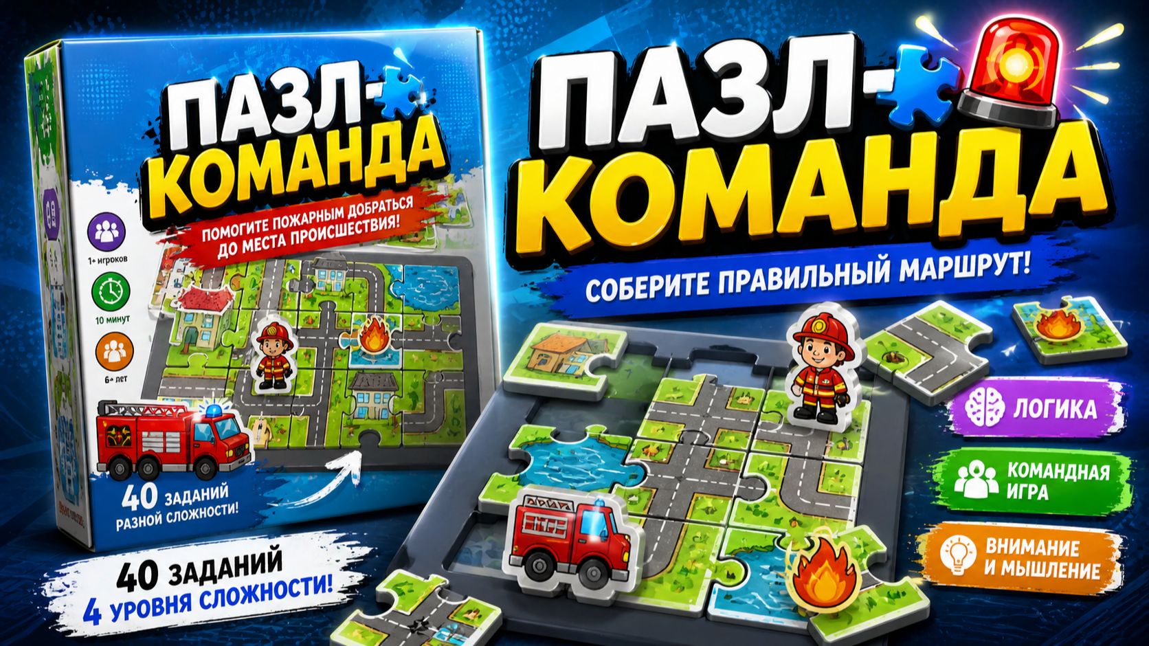 🎲 Настольная игра «Пазл-команда» — правила, обзор и как играть