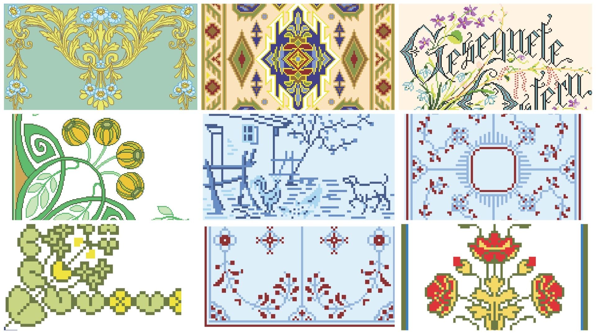 🕰️🧶 Старинные СХЕМЫ. Подборка №191. Art Nouveau для вязания и рукоделия. 🧶🕰️