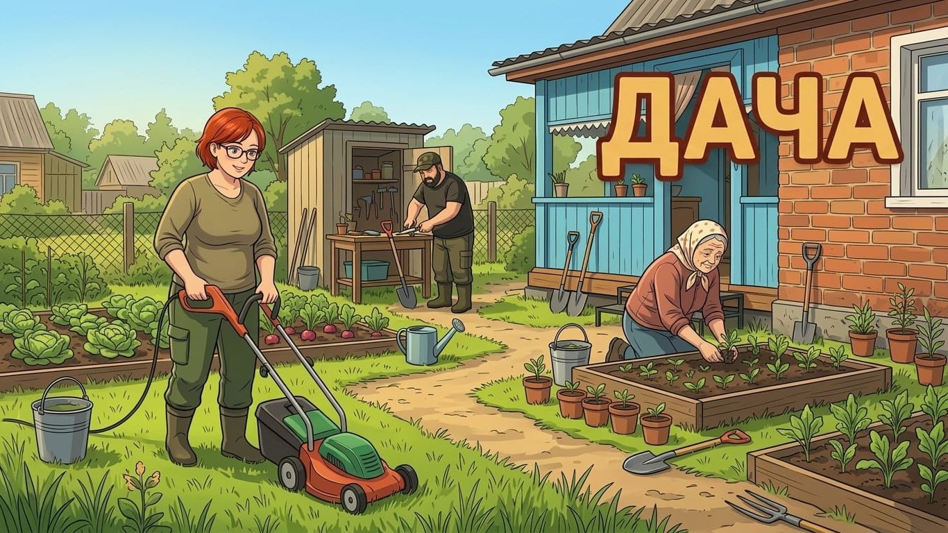 Дача // житейская юмористическая // время V минус // Алексей Смирнов