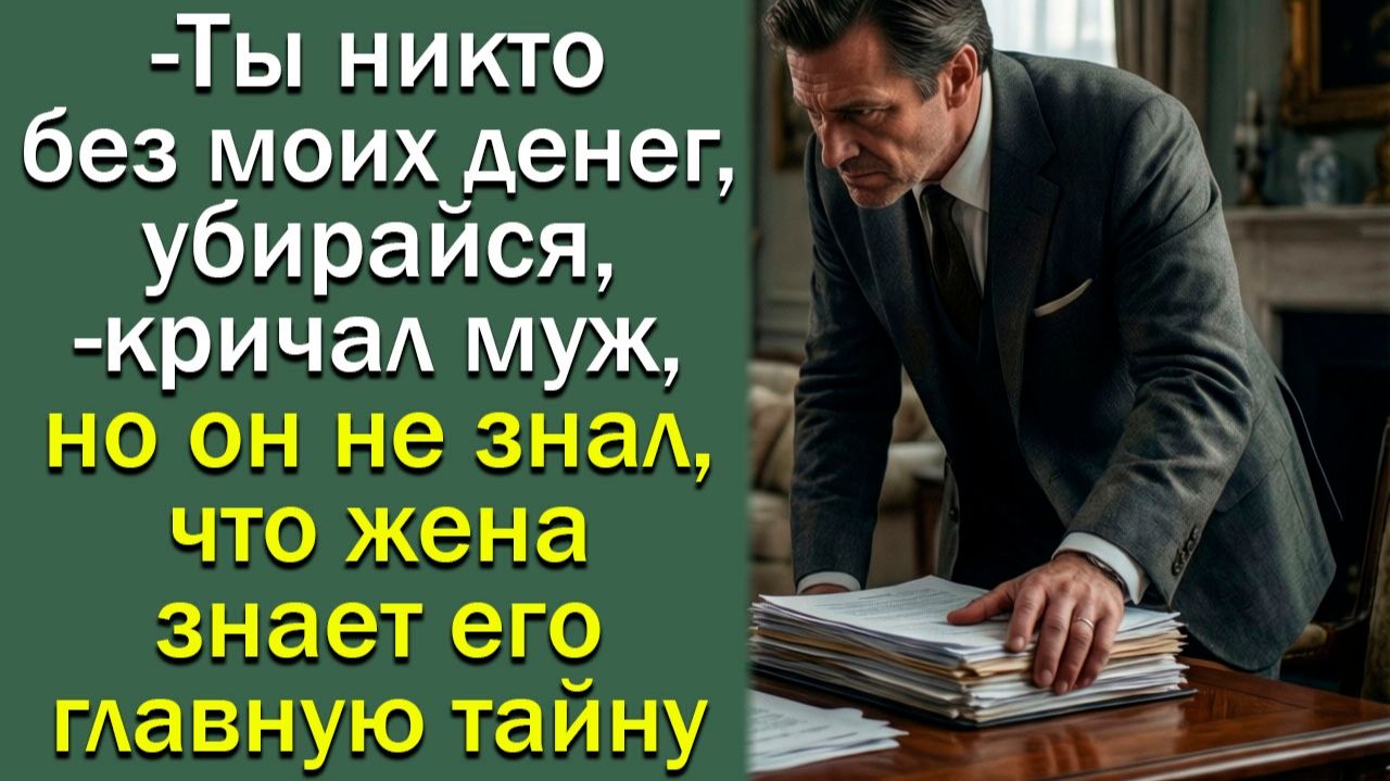 - Ты никто без моих денег, подписывай документы и убирайся,- кричал муж, но он не знал, что ...