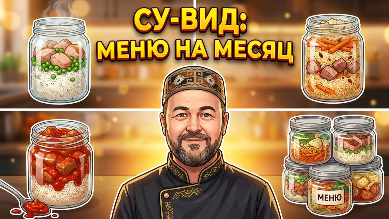 за 30 минут  обеды и ужины на месяц Су вид РИС с мясом 3 готовых блюда