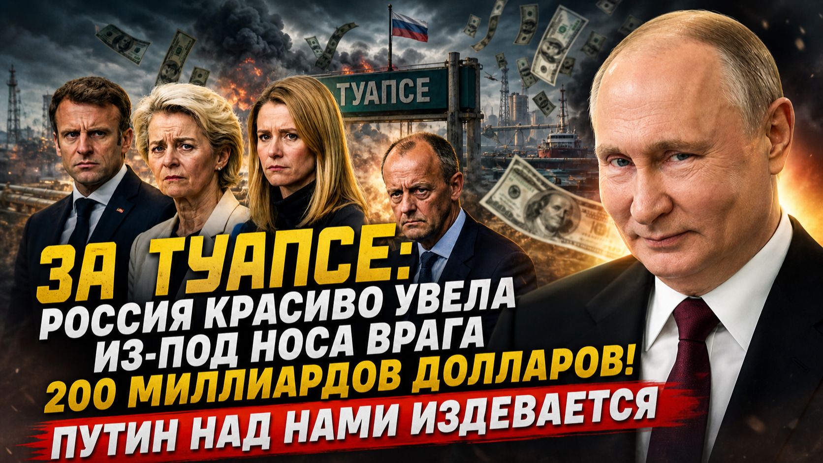 За Туапсе: Россия красиво увела из-под носа врага 200 миллиардов долларов! Путин над нами издевается