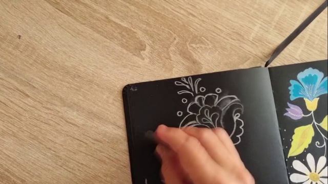 Народные узоры на черной бумаге часть 1