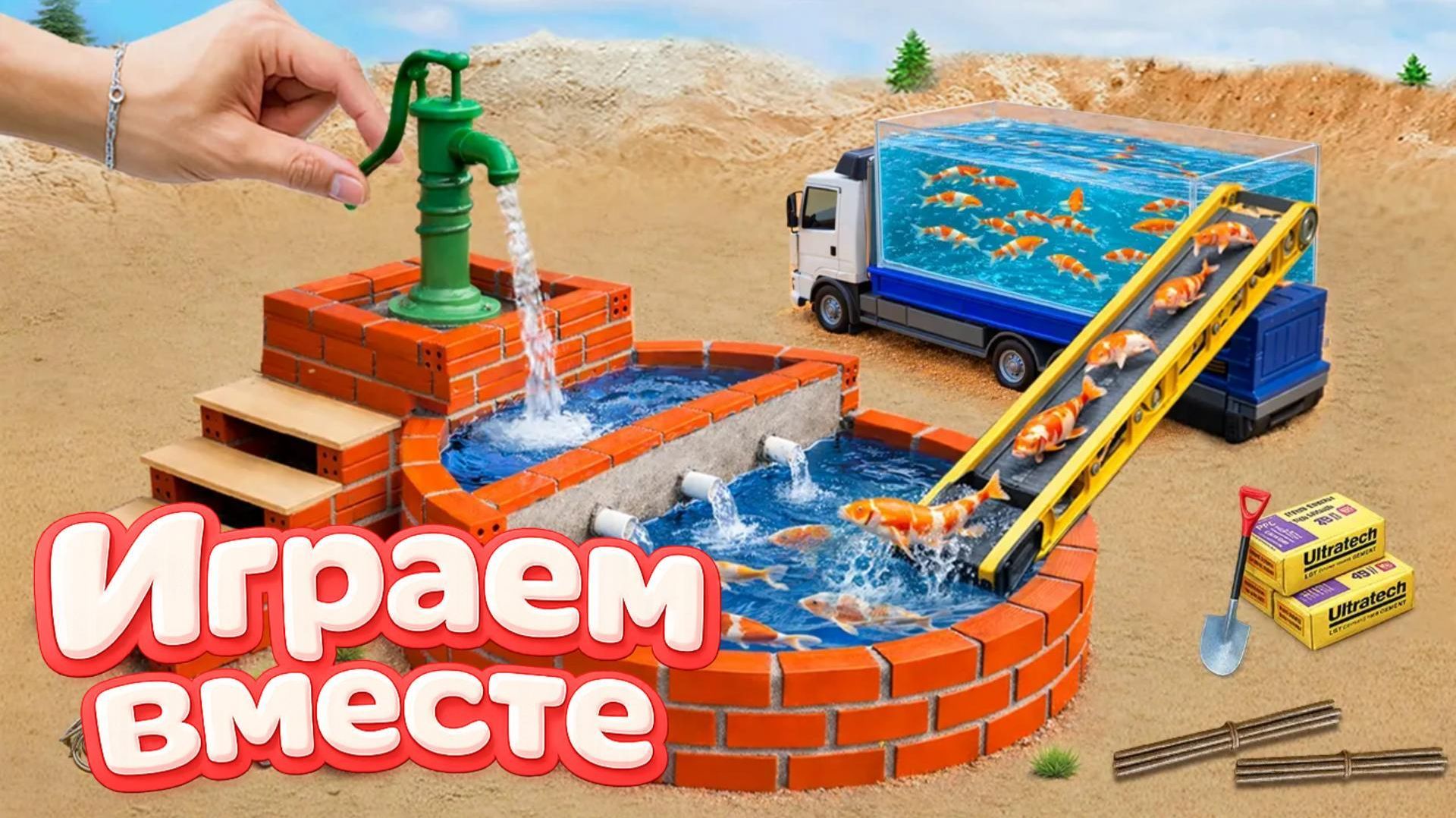 ИГРАЕМ ВМЕСТЕ В ИГРУШКИ ИЗ МУЛЬТИКОВ ДЛЯ ДЕТЕЙ 6 СТРОИМ ИГРУШЕЧНЫЙ БАССЕЙН ВМЕСТЕ С СУПЕРГЕРОЯМИ
