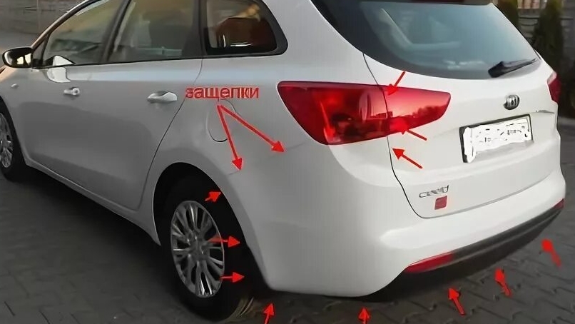 Снятие заднего бампера Kia Ceed универсал