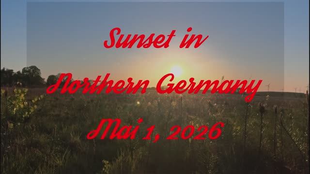 Закат в Северной Германии (1 мая 2026 г.) / 德國北部的日落（2026年5月1日）