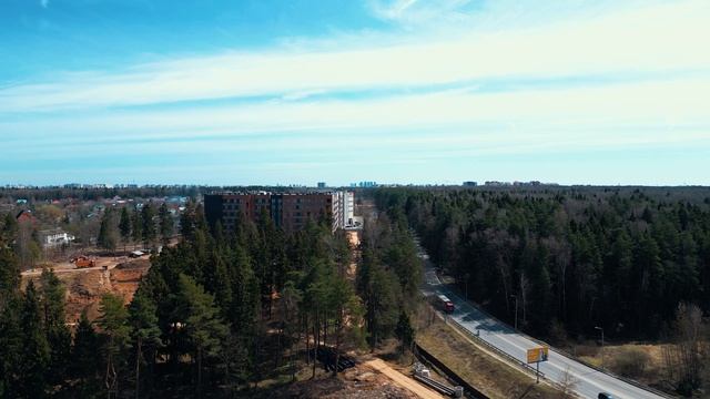 Жилой комплекс комфорт+ "Лесная Отрада". Облёт апрель 2026