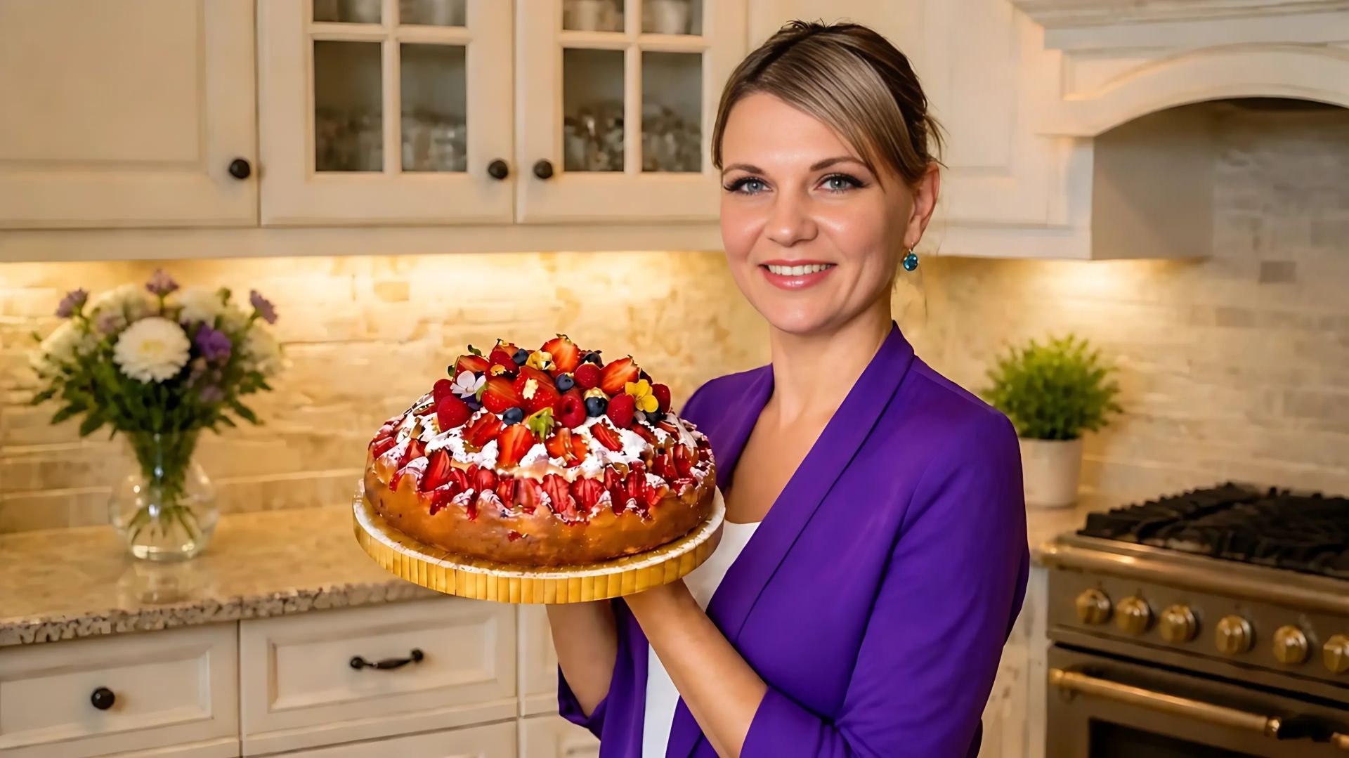 Пирог с клубникой в духовке. Лакомый кусочек из лета! Восхитительный клубничный пирог.