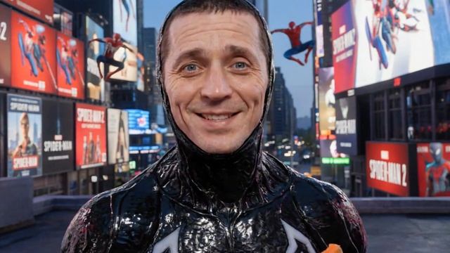 По мотивам игры SpiderMan 2.Сгенерировано ии.