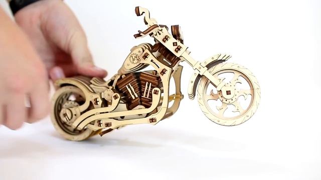 Мотоцикл Круизер (Cruiser) от EWA - Механический деревянный конструктор, сборная модель