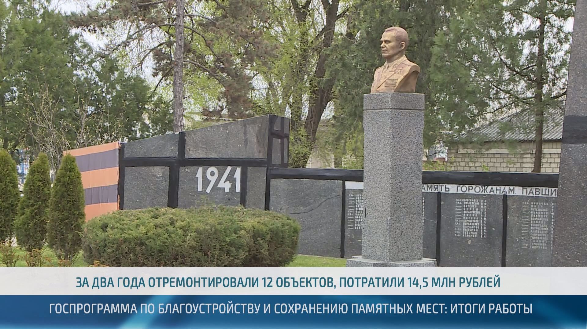 Итоги госпрограммы сохранения памятных мест – 30.04.2026