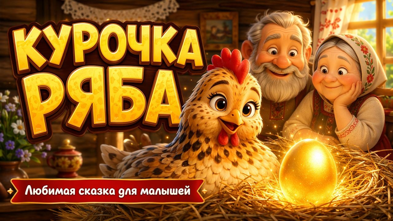 Курочка Ряба 🐔 Сказка на ночь для детей | Мультик для самых маленьких