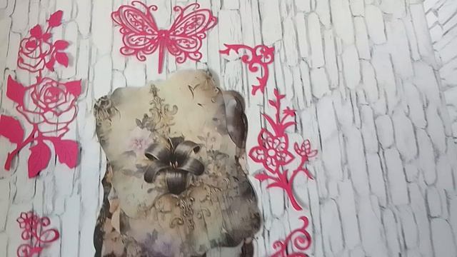 Набор для скрапбукинга вырубка Фентези (фуксия)