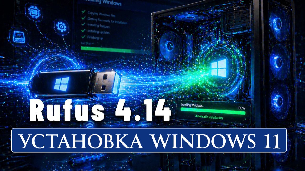 Как создать загрузочную флешку Windows 11 с помощью приложения Rufus 4.14