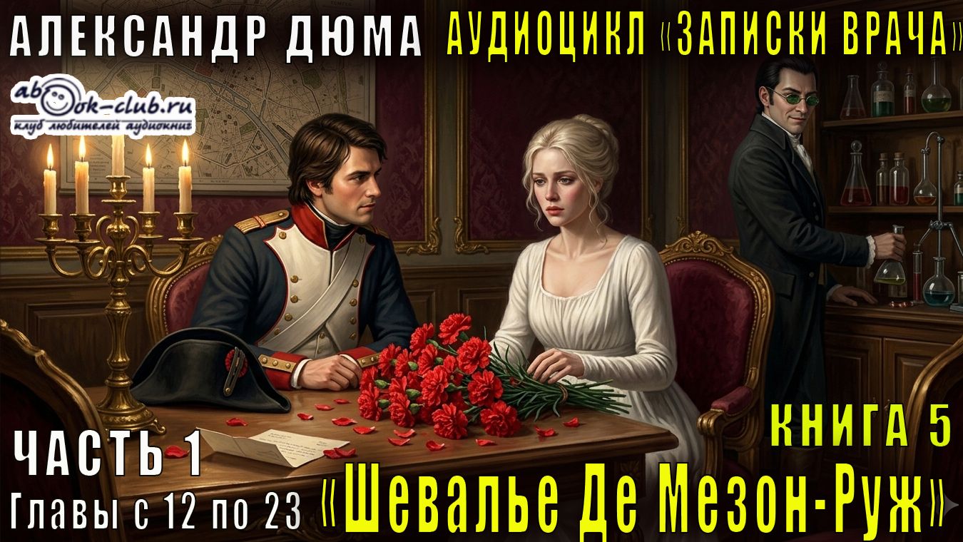 Александр Дюма "Записки врача" книга 5 "Шевалье де Мезон-Руж" часть 1 главы с 12 по 23