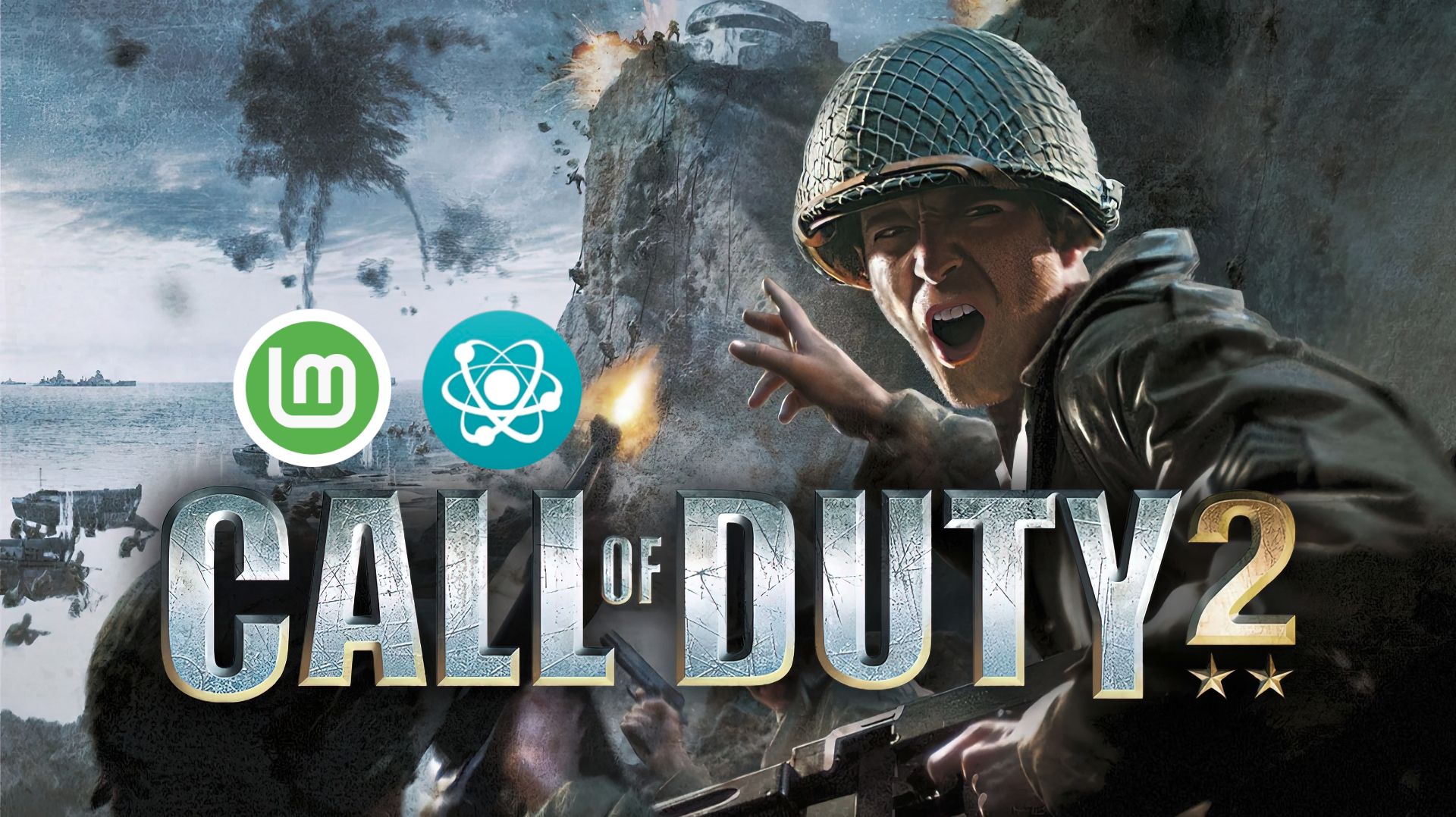 Call of Duty 2. Linux Mint 22. PortProton. Геймплей, без комментариев.