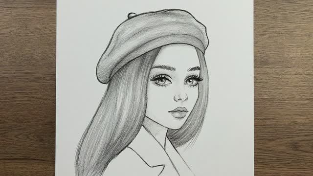 Как шаг за шагом нарисовать очень красивую девушку — простой портрет карандашом