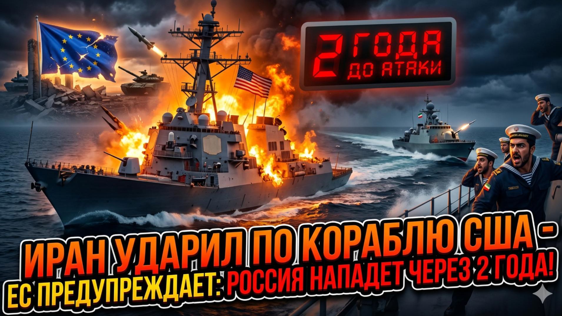 🔥Себастиан Сас | Иран атаковал эсминец США! ЕС в панике: «Россия нанесет удар через 2 года»