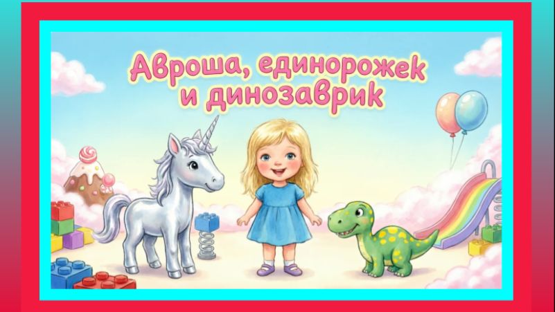 Авроша, единорожек и динозаврик. Сказка Мультик.