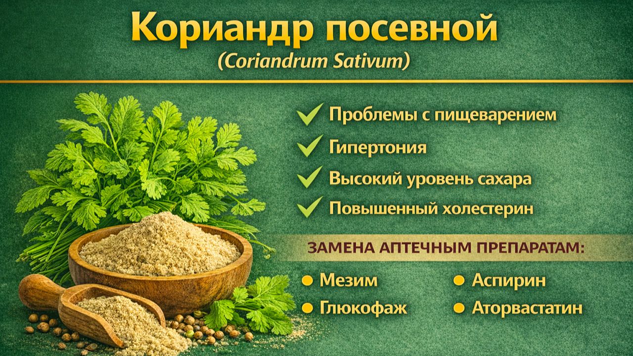 Кориандр посевной (Coriandrum Sativum) - порошок