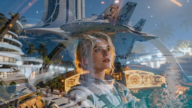 Час расслабляющей космической музыки 4K атмосфера научной фантастики