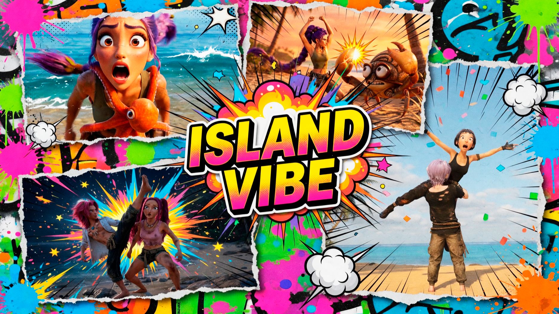 K-Pop Охотницы На Демонов — ISLAND VIBE | Official Music Video (Huntrix feat Saja Boys)