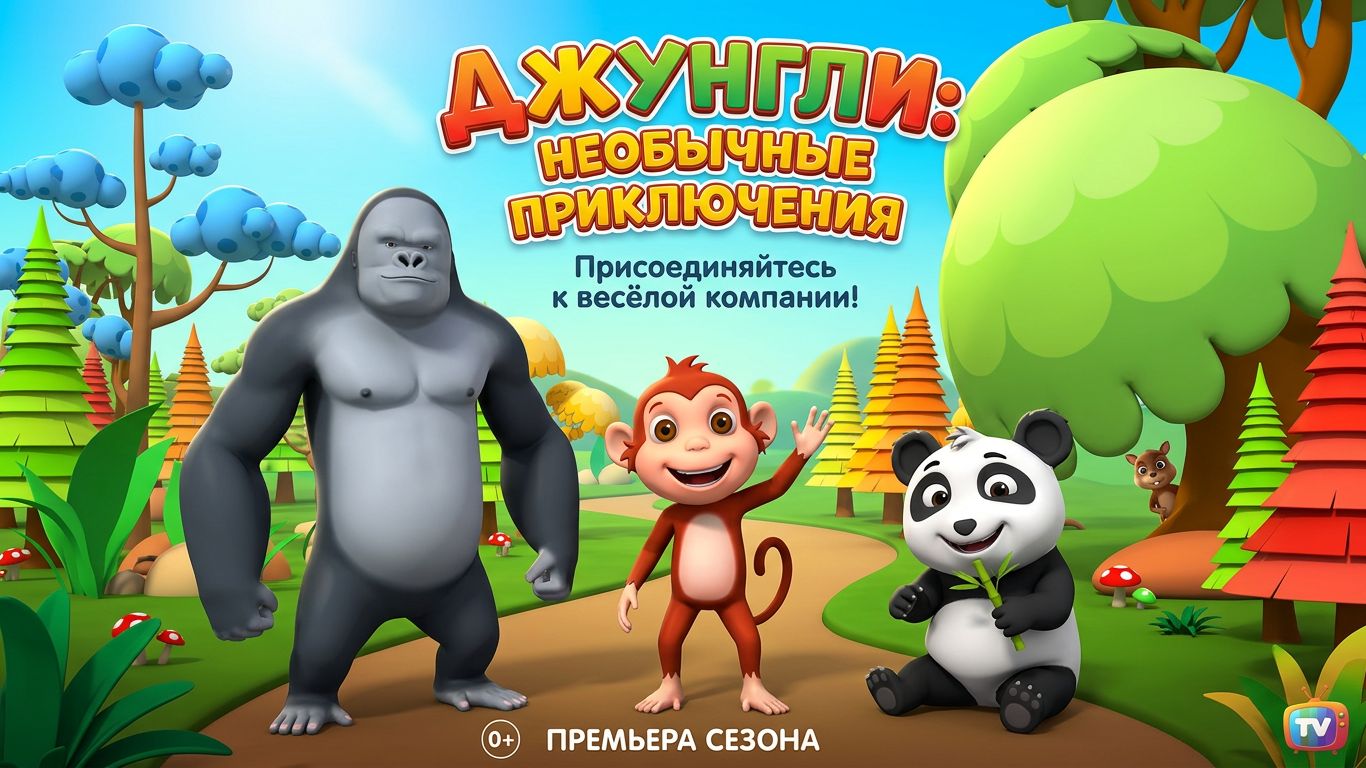 Мультфильм про ДЖУНГЛИ: обезьянка и ее друзья, премьера 2026