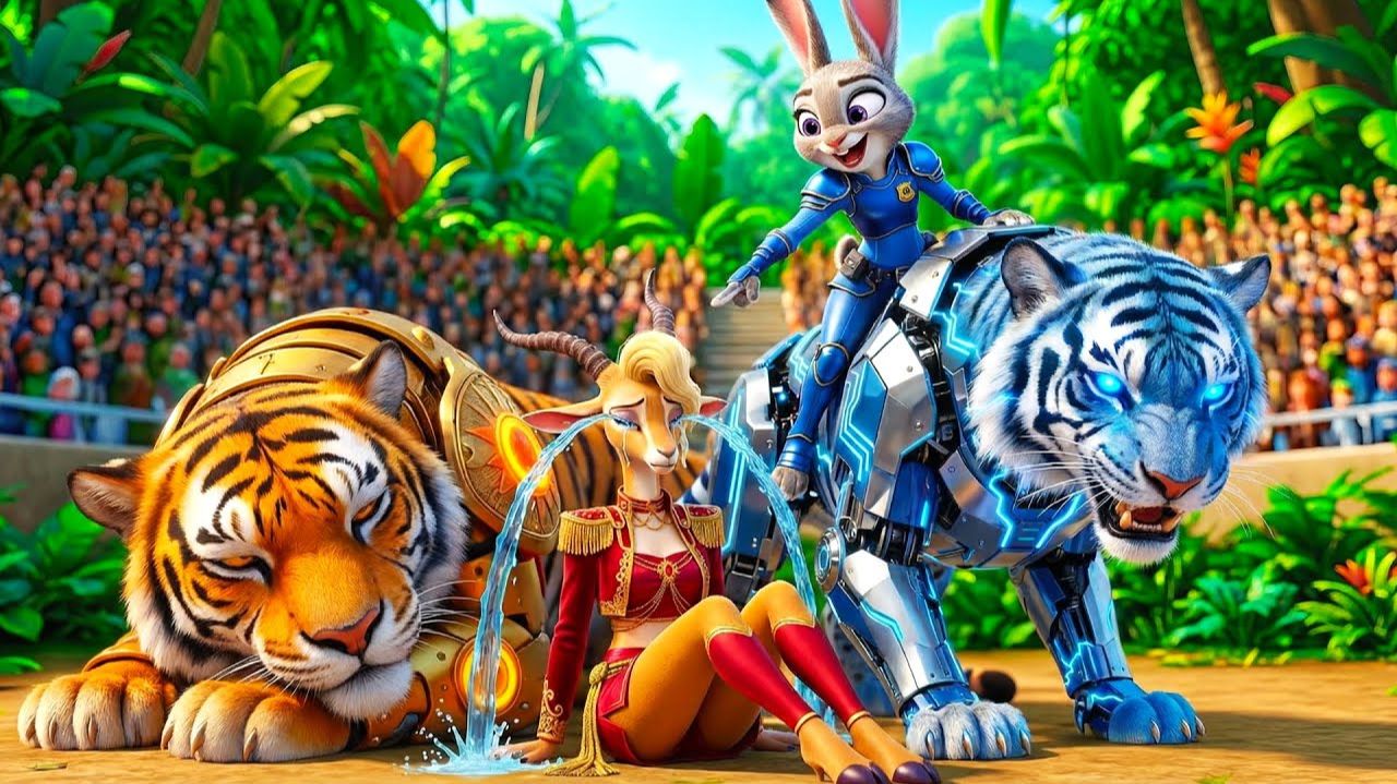 Джуди выигрывает турнир по тигриным гонкам 🐯 Зверополис 2. Мультики для детей. Мультик для малышей