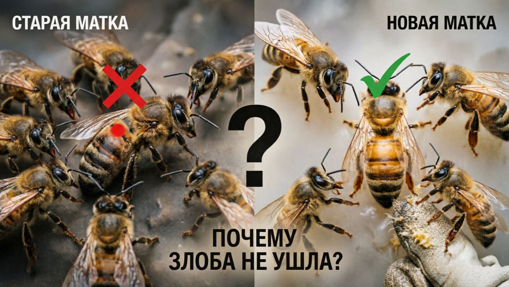 Почему пчёлы остаются злыми после замены матки? Объясняет профессор Кашковский