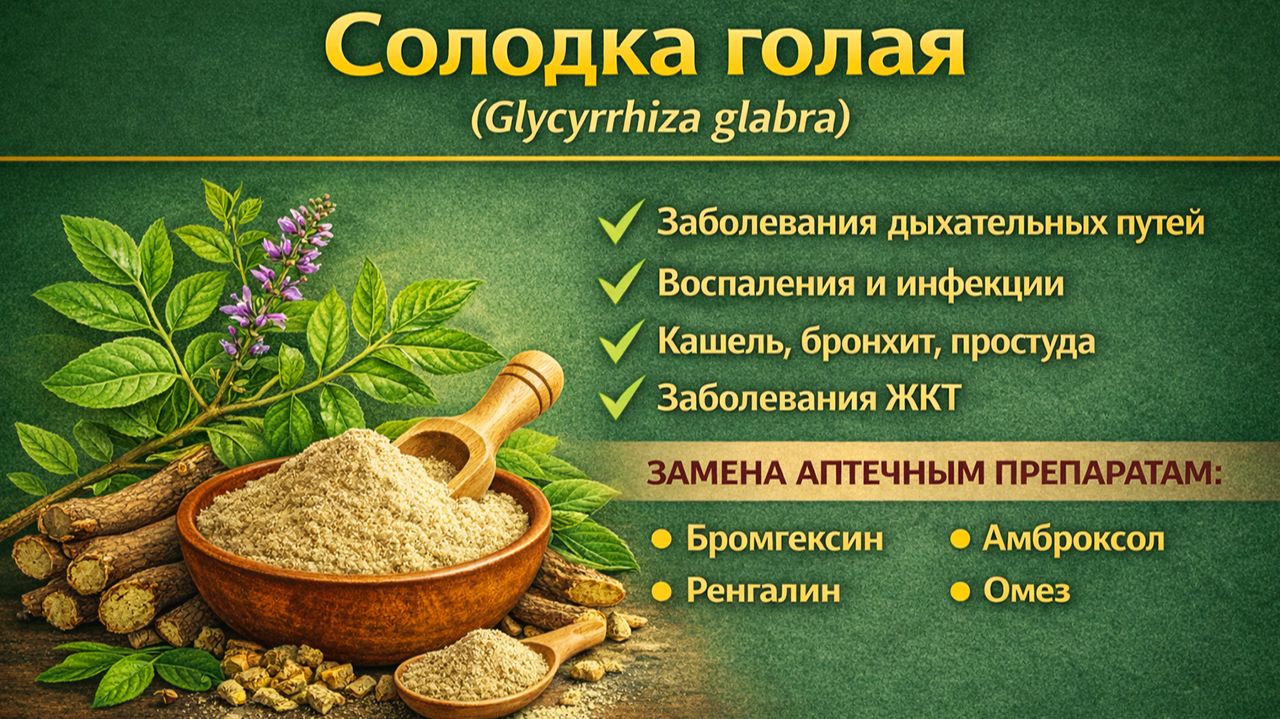 Солодка голая (Glycyrrhiza Glabra)
