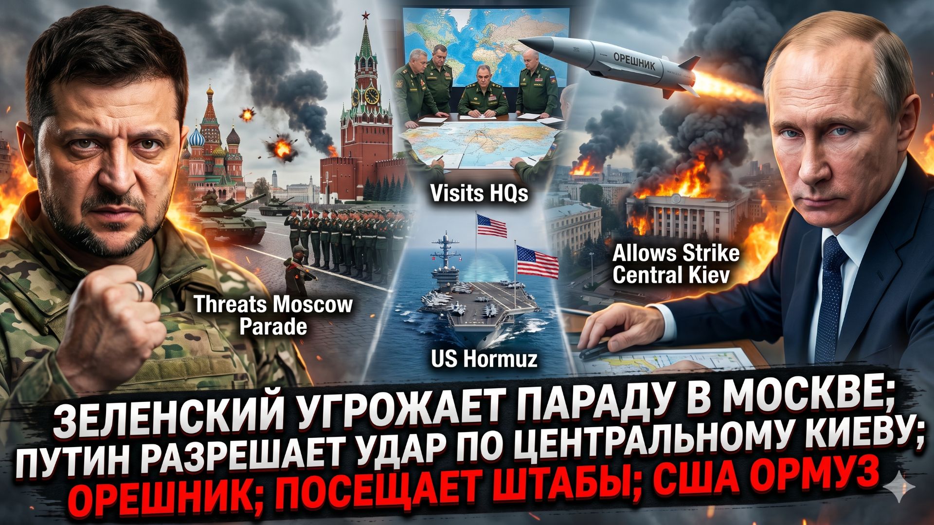 🤯Меркурис | СРОЧНО: Зеленский пообещал сорвать парад в Москве. Путин: разрешил бить по центру Киева