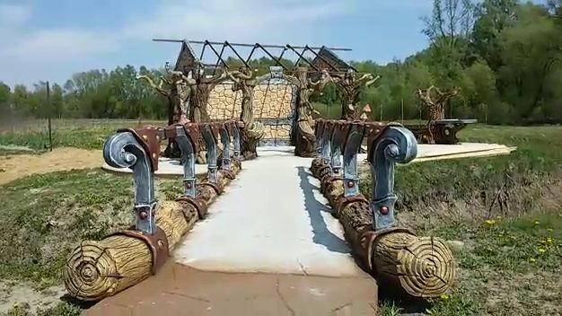 беседка на даче из  арт бетона. мостик водоём мастер Коля.