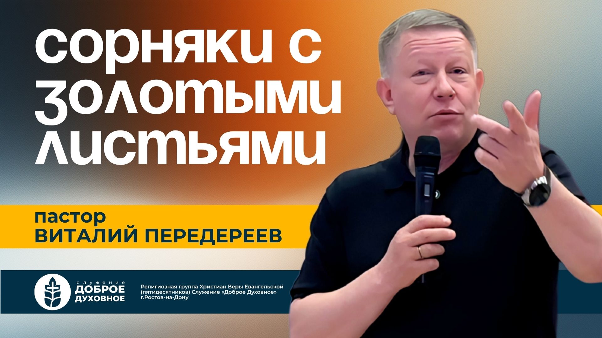СОРНЯКИ С ЗОЛОТЫМИ ЛИСТЬЯМИ — пастор Виталий Передереев l  ДОБРОЕ ДУХОВНОЕ