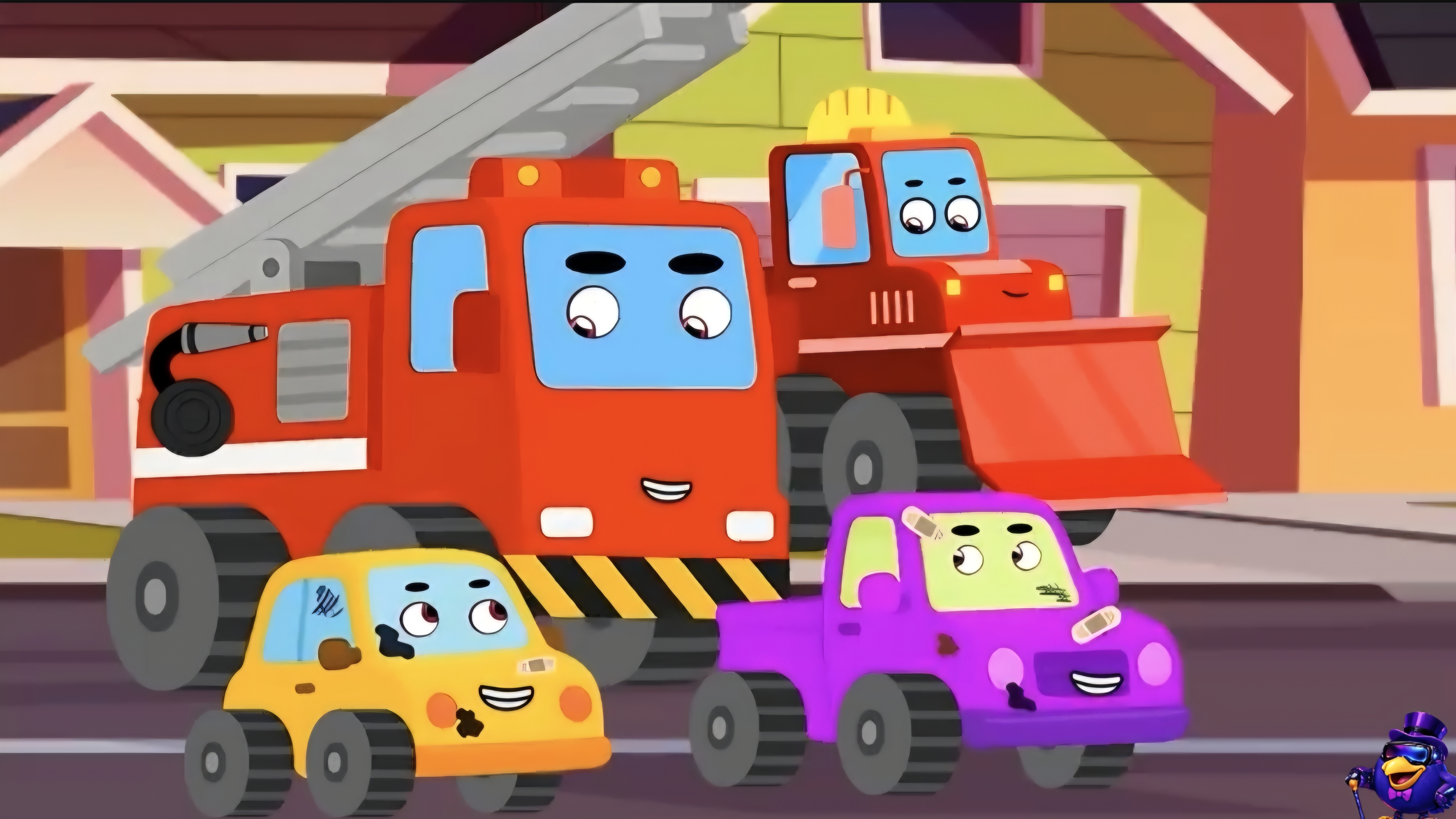 МУЛЬТИК ДЛЯ ДЕТЕЙ. 🚓🚒🚑 ВЕСЁЛЫЕ МАШИНКИ.  МУЛЬТФИЛЬМЫ ДЛЯ ДЕВОЧЕК И МАЛЬЧИКОВ.