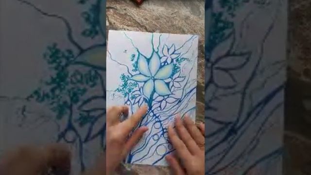 Рисование цветов в стиле нейроарт