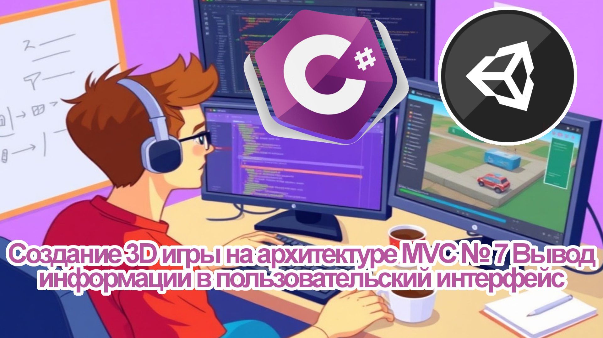 Создание 3D игры на архитектуре MVC № 7 Вывод информации в пользовательский интерфейс